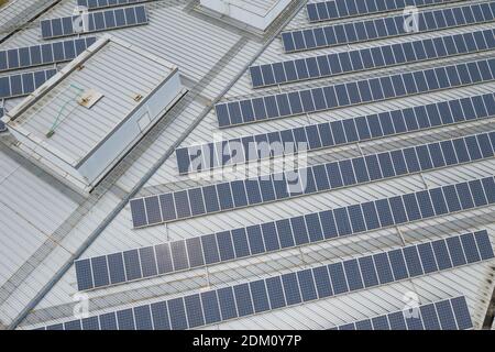 modern office building with solar panels above the entrance Stock Photo ...