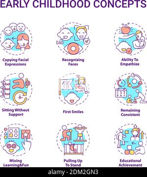 E-learning center linear icons set. Online, Interactive, Digital ...