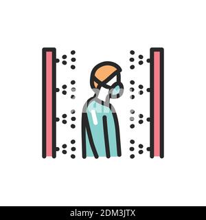 Human disinfection color line icon. Isolated vector element Stock ...