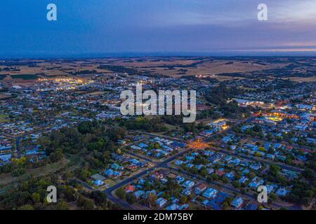 Sunset over town Colac in Australia Stock Photo - Alamy