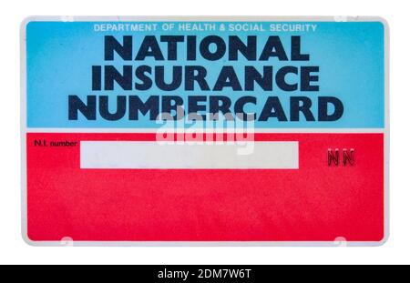 UK NHS Number Medical Card Stock Photo - Alamy