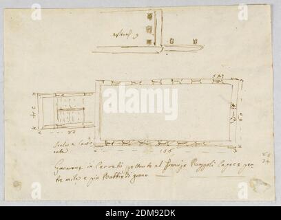 Plan of a granary Stock Photo - Alamy