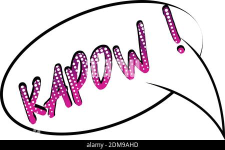 Kapow retro comic speech bubble and effect in pop art style ...