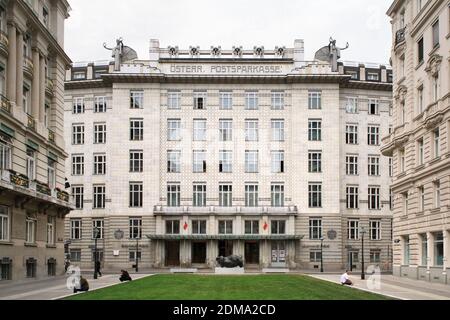 The Austrian Postal Savings Bank building, a modernist building in ...