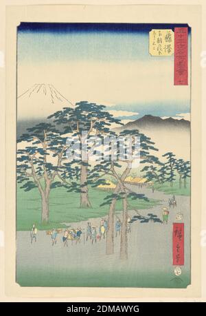 New year in Japan. Many people in front of the main stage of the hall ...