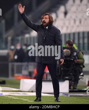 Andrea Pirlo head coach of Juventus reacts during the Italian ...