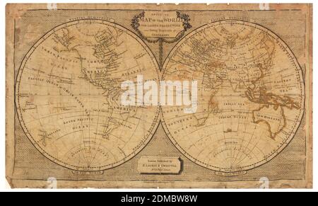 New World Western Hemisphere Map 1798 Stock Photo - Alamy