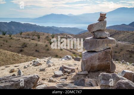Stacking Stones in Palm Springs, California Stock Photo - Alamy