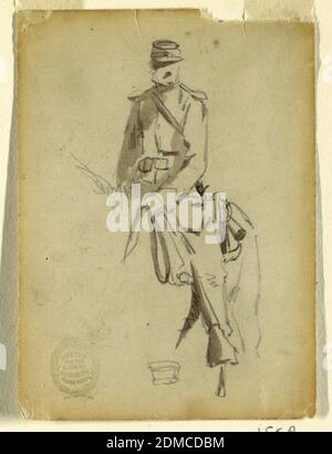 Drawing, Mounted Cavalry Officer; Winslow Homer (American, 1836–1910 ...