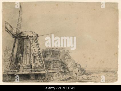 Rembrandt van Rijn - The Windmill Stock Photo - Alamy