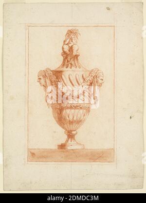 Drawing, Design for a Vase; red crayon on paper Stock Photo - Alamy
