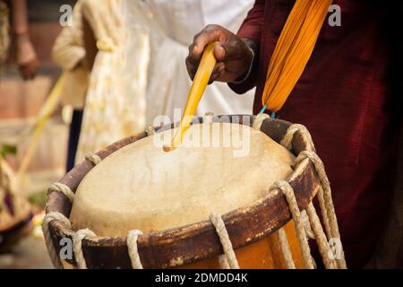MADDALAM A TRADITIONAL PERCUSSION INSTRUMENT OF KERALA Stock Photo - Alamy
