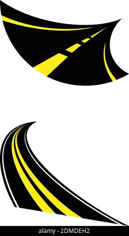 Road circle asphalt road ring highway road marking vector Stock Vector ...