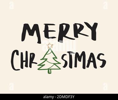 merry christmas pinetree design Stock Vector Image & Art - Alamy