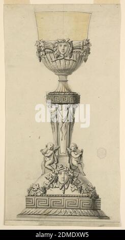 Drawing, Design for a Chalice; Italy; pen and ink, brush and watercolor ...