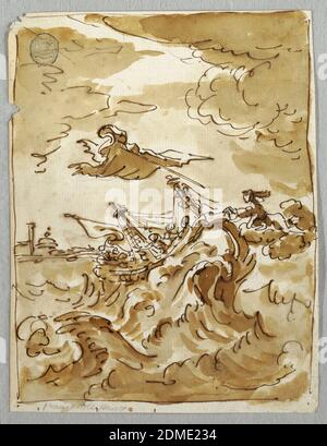 Drawing, A Shipwreck, early 19th century Stock Photo - Alamy