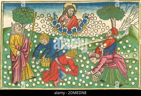 The Israelites gathering Manna (from the Story of Moses). Museum ...