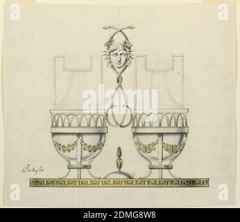 Two Designs for Festoons. Horizontal rectangle showing designs for two ...
