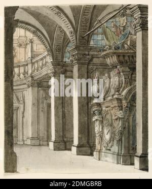 Drawing, Stage Design, View into Apse, early 18th century Stock Photo ...