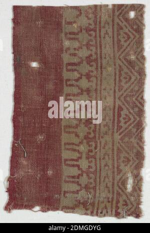 Textile, Medium: cotton Technique: resist printed, indigo dyed, Hanging ...