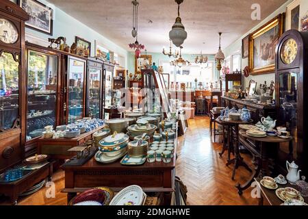 Ankara, Turkey - October, 2020: Interior of an antique store with old ...