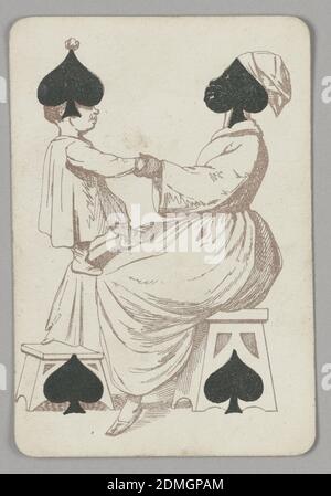Playing Card, Four of Spades, late 19th century Stock Photo - Alamy