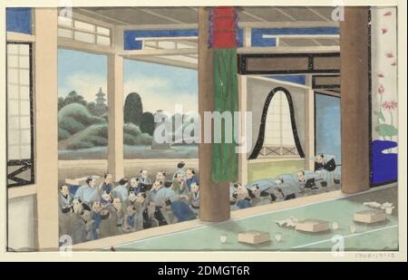 One of Sixteen Scenes of the Death and Burial of a Man, Japan ...