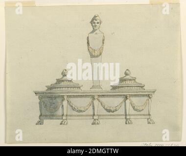 Two Designs for Festoons. Horizontal rectangle showing designs for two ...