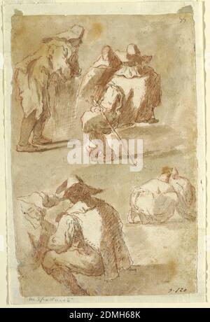 Figural Studies, Domenico Gargiulo, called Micco Spadaro, Italian, 1609 ...