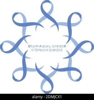 Periwinkle color ribbon. Esophageal cancer awareness. healthcare and ...