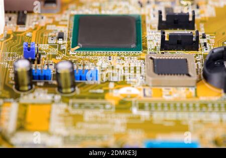 computer platine with network and connection Stock Photo - Alamy