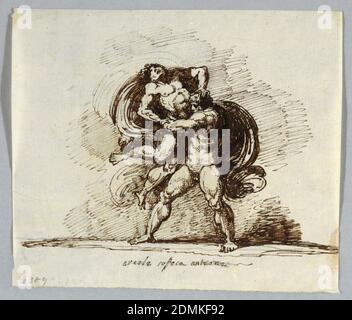 Drawing, Hercules and Antaeus, 1805 Stock Photo - Alamy