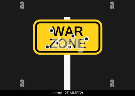 War zone sign Stock Photo - Alamy