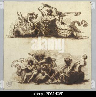 Drawing, Bythos and Aphros, ca. 1800 Stock Photo - Alamy
