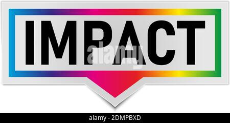 impact speech bubble. impact ribbon sign. impact banner Stock Vector ...