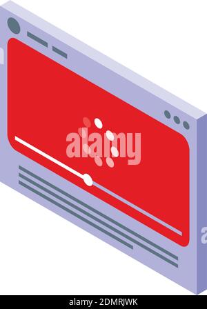 Low internet speed icon. Isometric of low internet speed vector icon ...