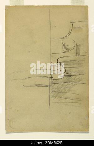 Drawing, Sketch of the Details of a Ship's Railing, probably 1895 Stock ...