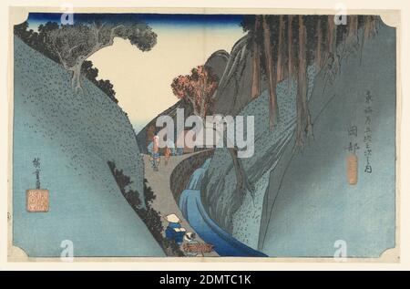 Mount Utsu in Okabe /Okabe Utsu no Yama, Board 22 from The Series ...