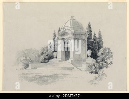 Drawing, Rendering of a Mausoleum, 1920 Stock Photo - Alamy