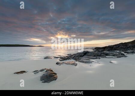 Sunset, Hosta Beach, North Uist, Scotland Stock Photo - Alamy