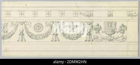 Drawing, Design for an Entablature, 19th century Stock Photo - Alamy