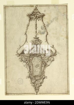 Drawing, Design for a Censer; Italy & Germany; pen and ink, brush and ...