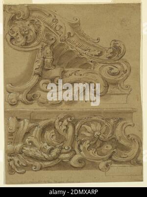 Project for Entablature and Pediment, Pencil, pen and ink, brush and ...