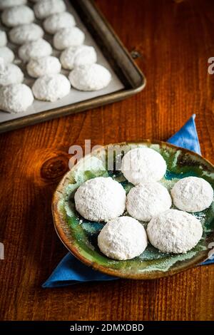 Toasted Almond Snowball Cookies Stock Photo - Alamy