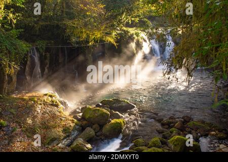 Kikuchi Gorge in Autumn, Kumamoto Prefecture, Japan Stock Photo - Alamy
