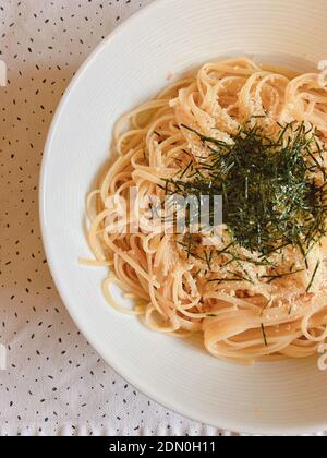 Cod roe spaghetti Stock Photo - Alamy