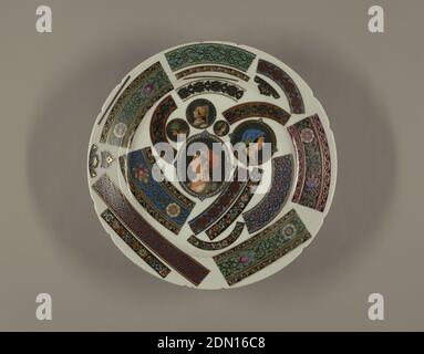Sample Plate Plate; France; hard paste porcelain, vitreous enamel, gold ...