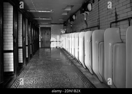 Male public toilets, hygiene and cleaning detail Stock Photo - Alamy