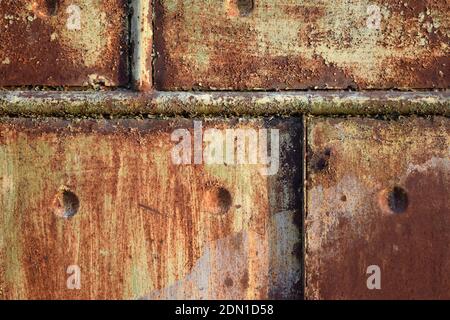 Background Pattern, Horizontal Texture of Rusted Metal Grunge Sheet ...