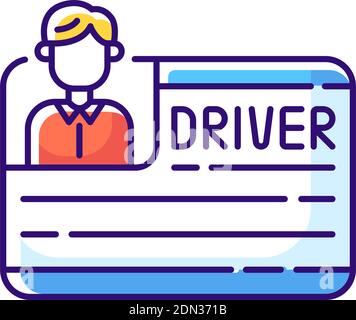 Driving License icon vector, filled flat sign, solid pictogram isolated ...